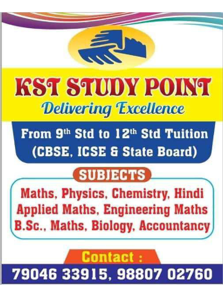 Class 10 Maths Formula Sheet - KST STUDY POINT | PDF