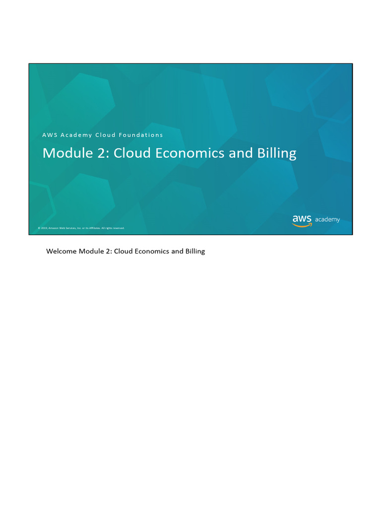 AcademyCloudFoundations_Module_02 | PDF | Amazon Web Services | Cloud Computing