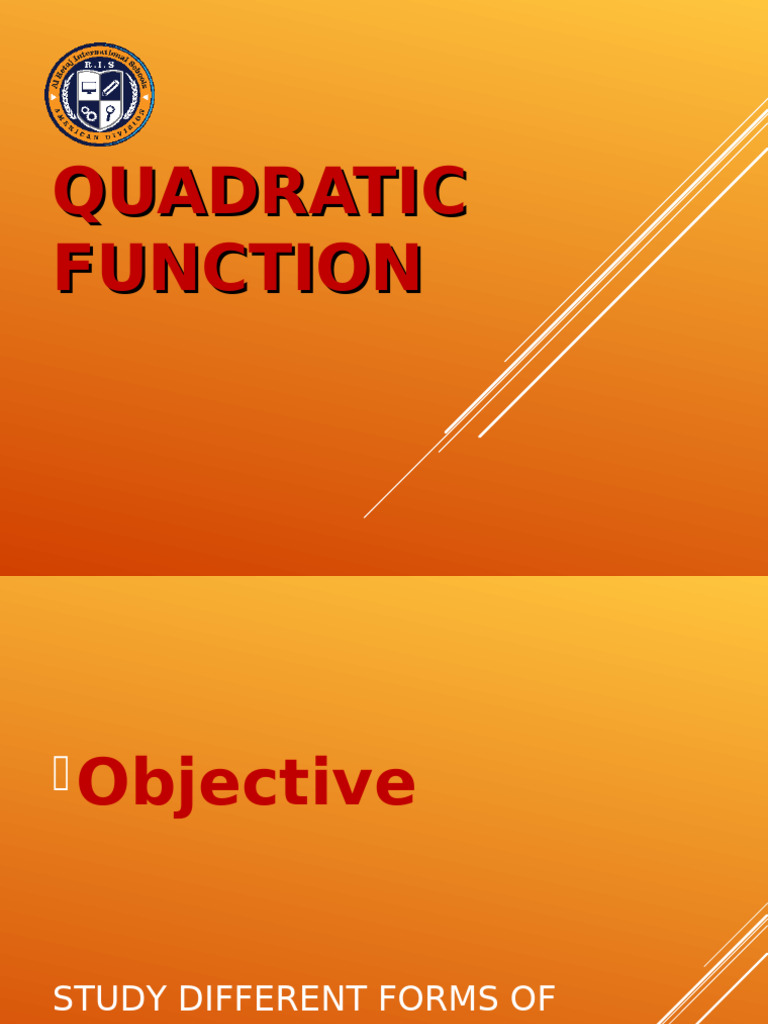 Quadratic Function | PDF | Discrete Mathematics | Mathematical Analysis