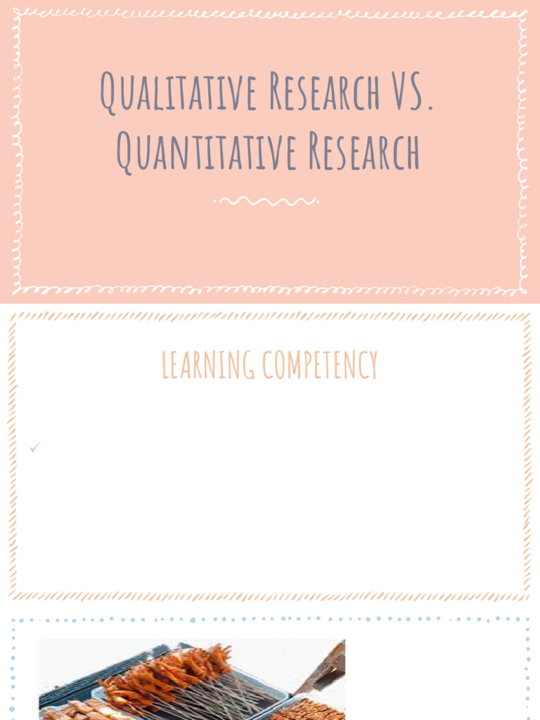 Q3-PR1-3-Qualitative Research vs. Quantitative Research | PDF ...