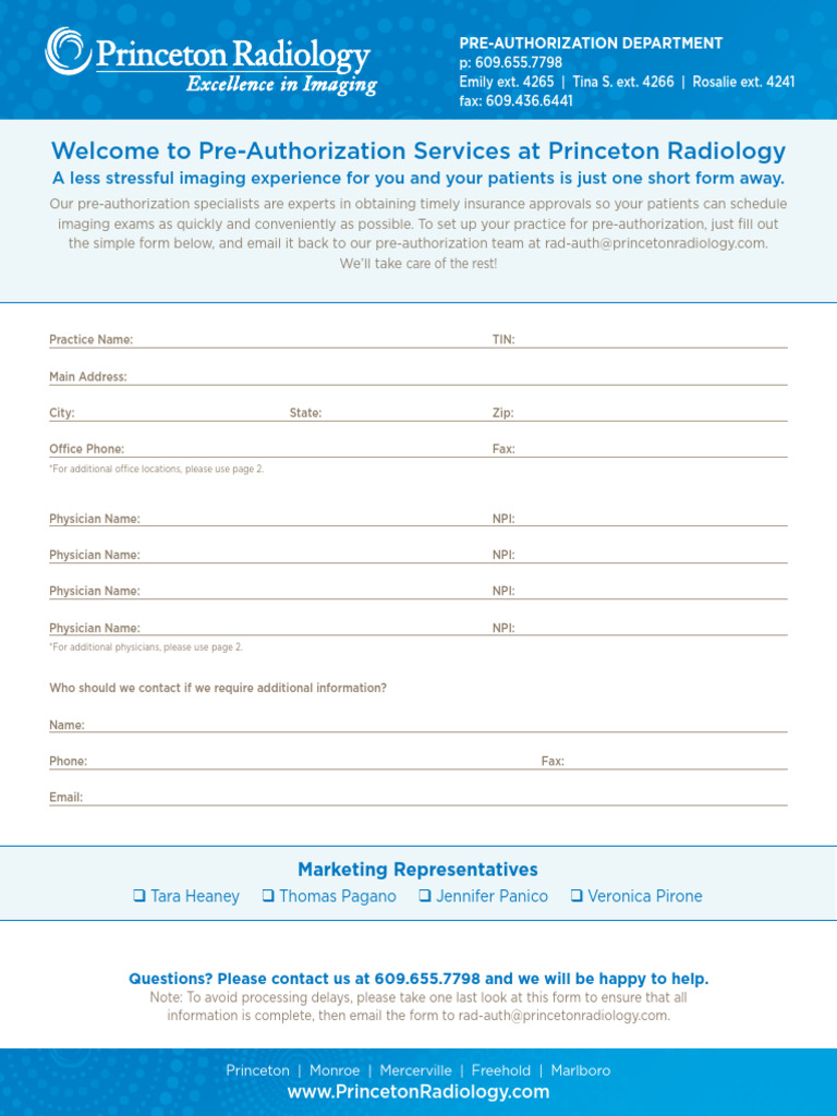 PRA Pre Auth SignUpSheet 8.5x11 | PDF | Health Care | Medicine