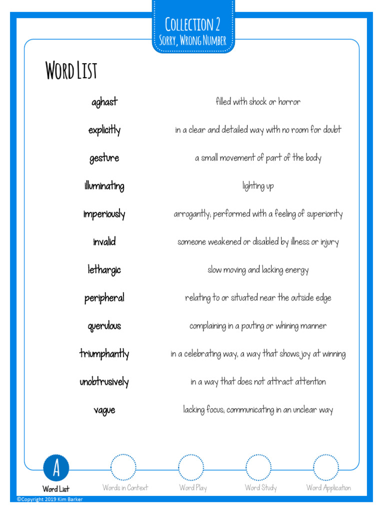 Sorry_Wrong_Number_Vocabulary_Extension_Student_Copy started | PDF ...