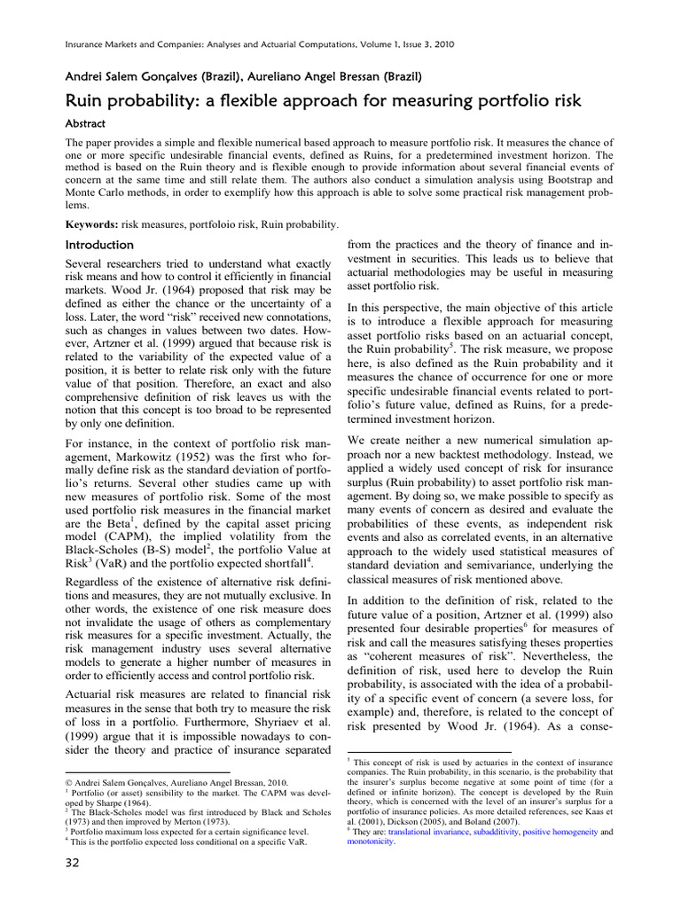 Ruin_probability_a_flexible_approach_for | PDF | Risk | Monte Carlo Method