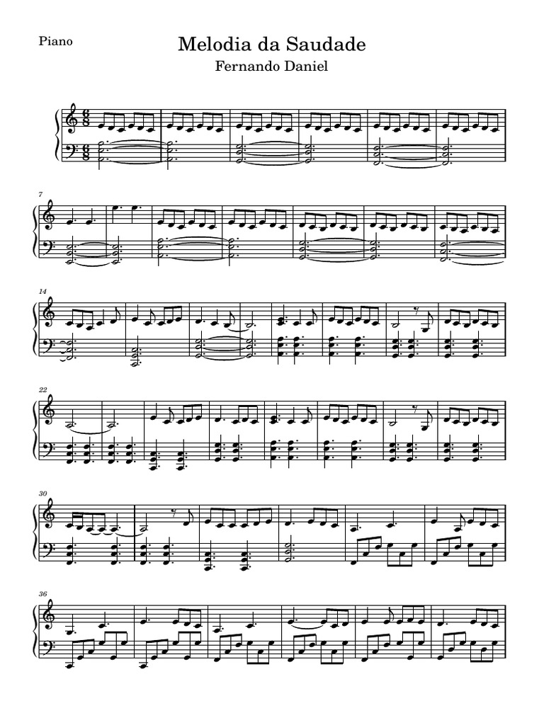 Melodia da Saudade by Fernando Daniel | PDF