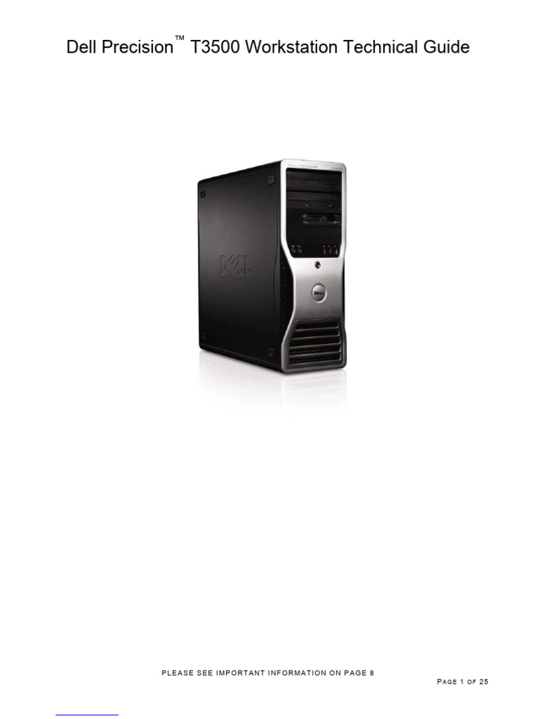 Dell Precision T3500 Workstation Guide | PDF | Graphics Processing Unit ...