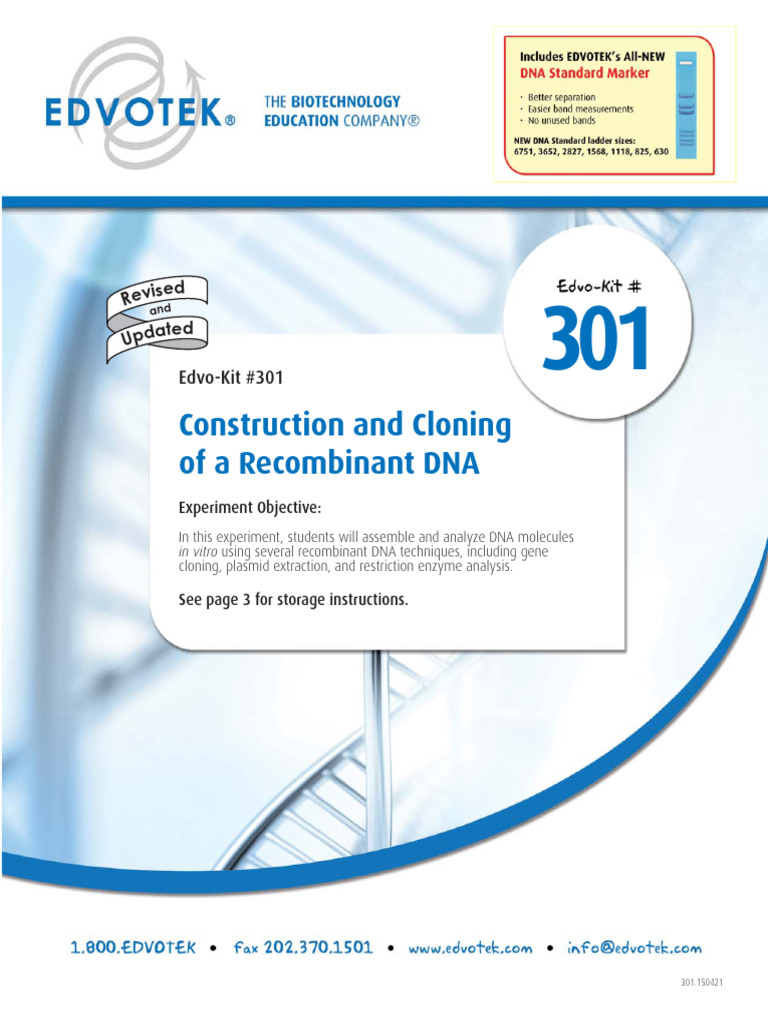 Ed 301 Eng | PDF | Molecular Cloning | Gel Electrophoresis