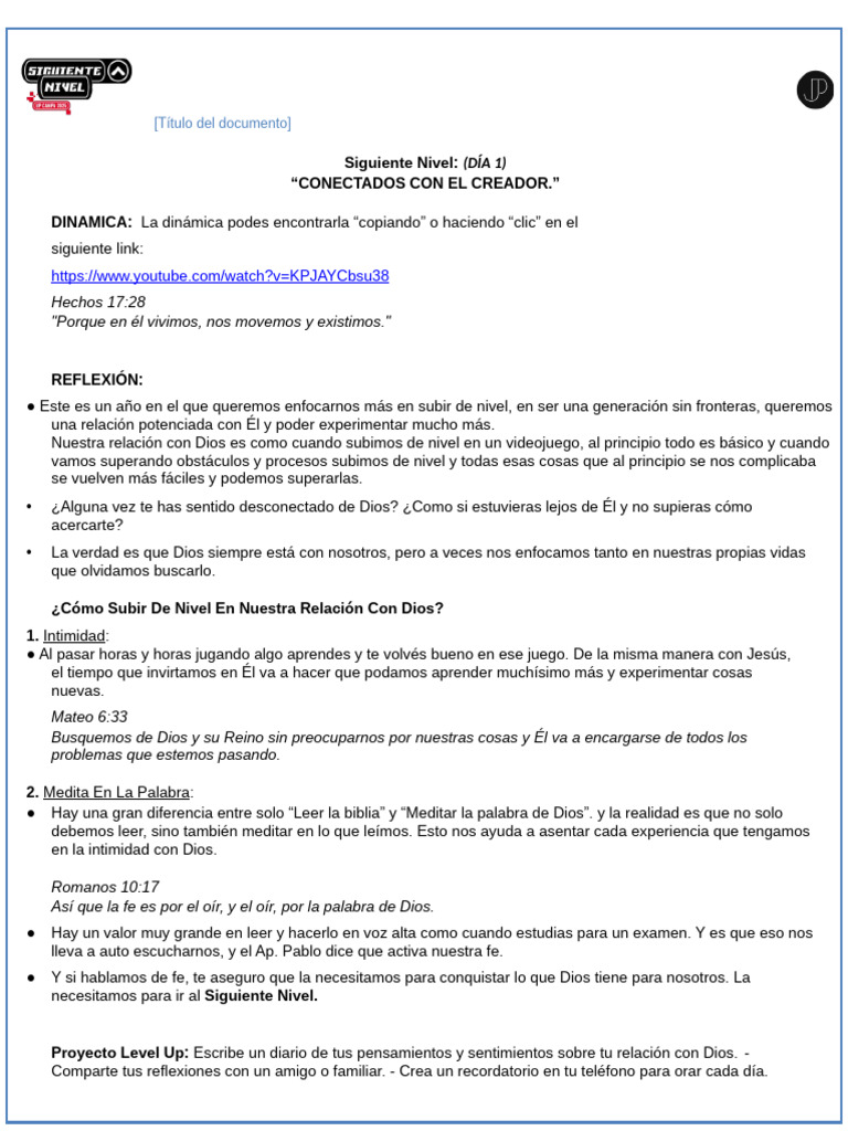 Devocionales Up Campa 2025 | PDF | Dios