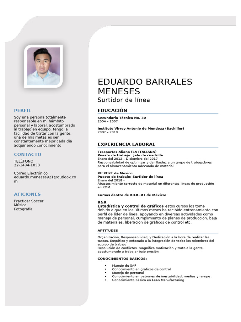 CV - Eduardo Barrales M | PDF