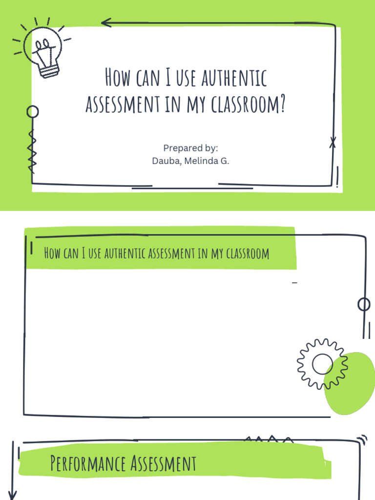 How Can I Use Authentic Assessment in Classroom? | PDF