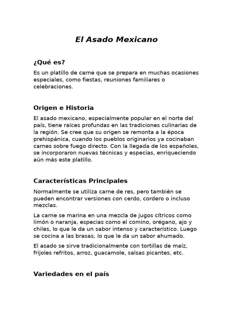 El Asado Mexicano | PDF