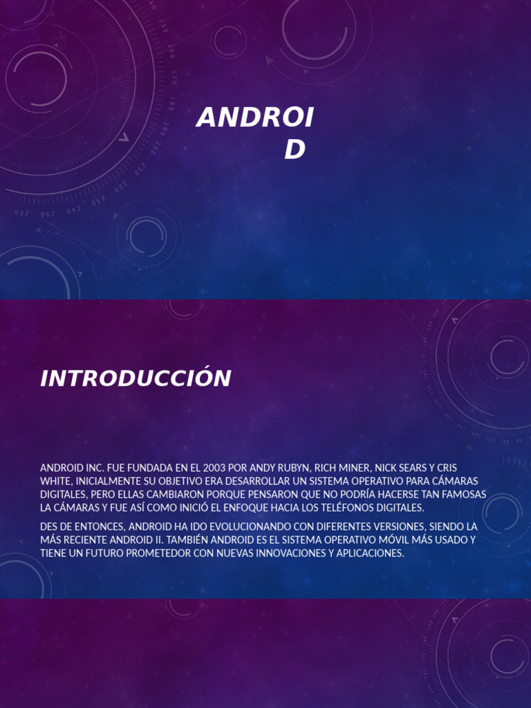 Presentación | PDF | Android (sistema operativo) | Smartphone