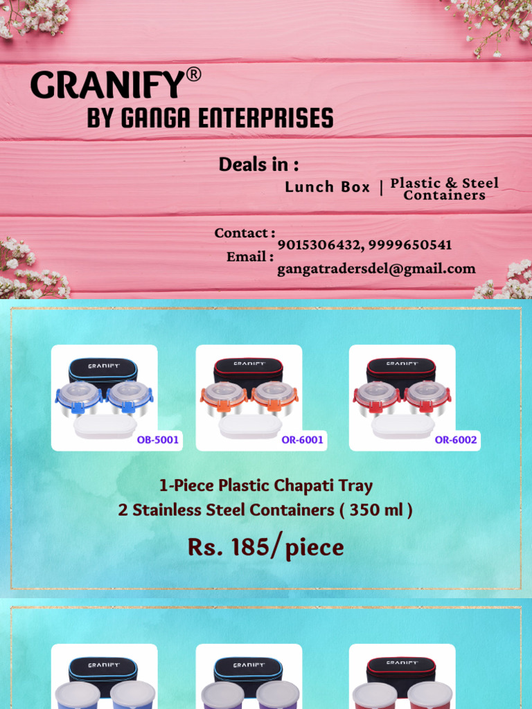 Granify Steel Lunch Box Catalog | PDF