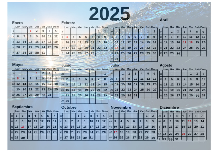 Calendario Michel Zbinden 2025 | PDF