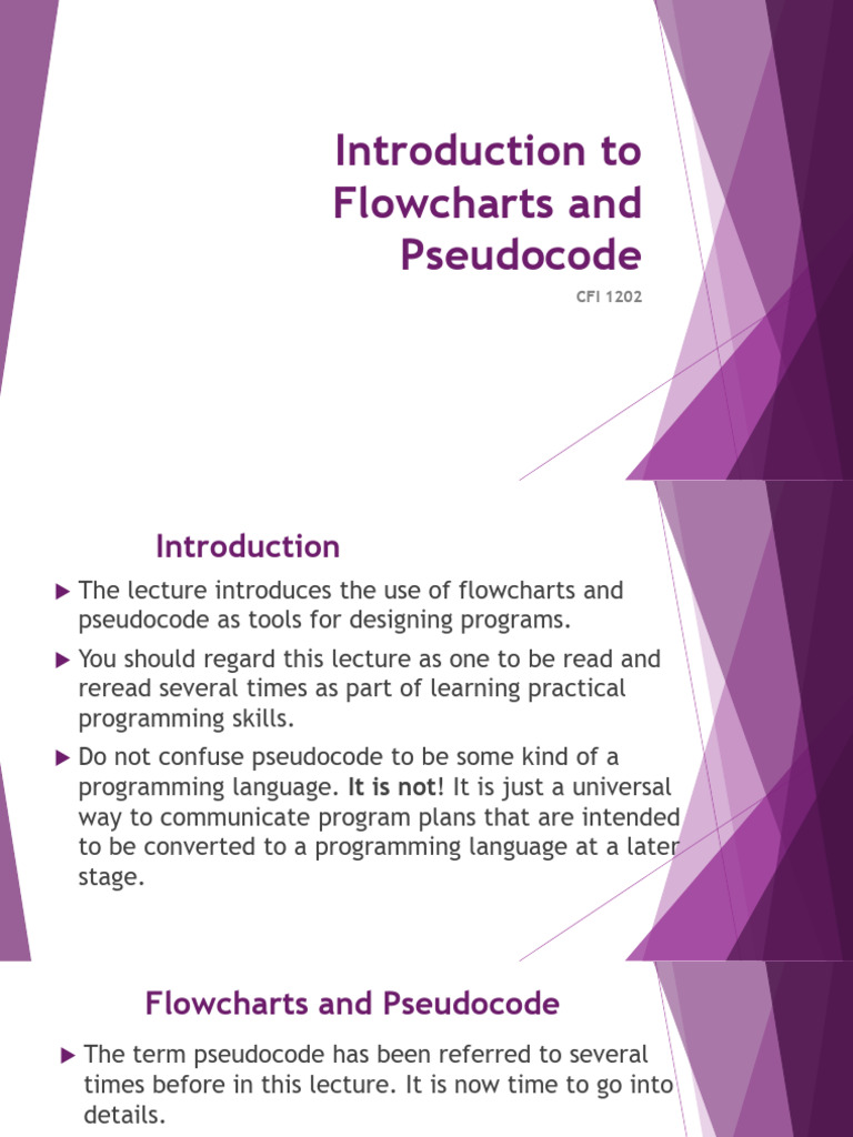 3b - Introduction to Flowcharts and Pseudocode | PDF | Computer ... 3b - Introduction to Flowcharts and Pseudocode | PDF | Computer ...