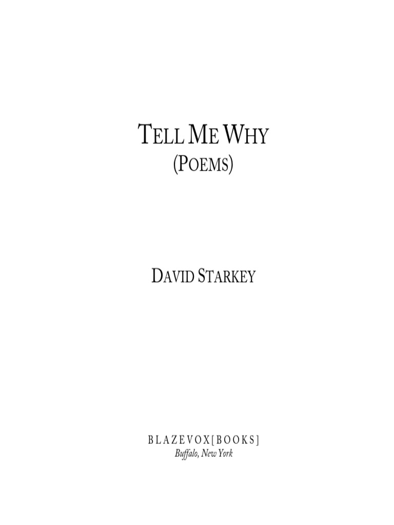 Tell Me Why by David Starkey Book Preview | PDF