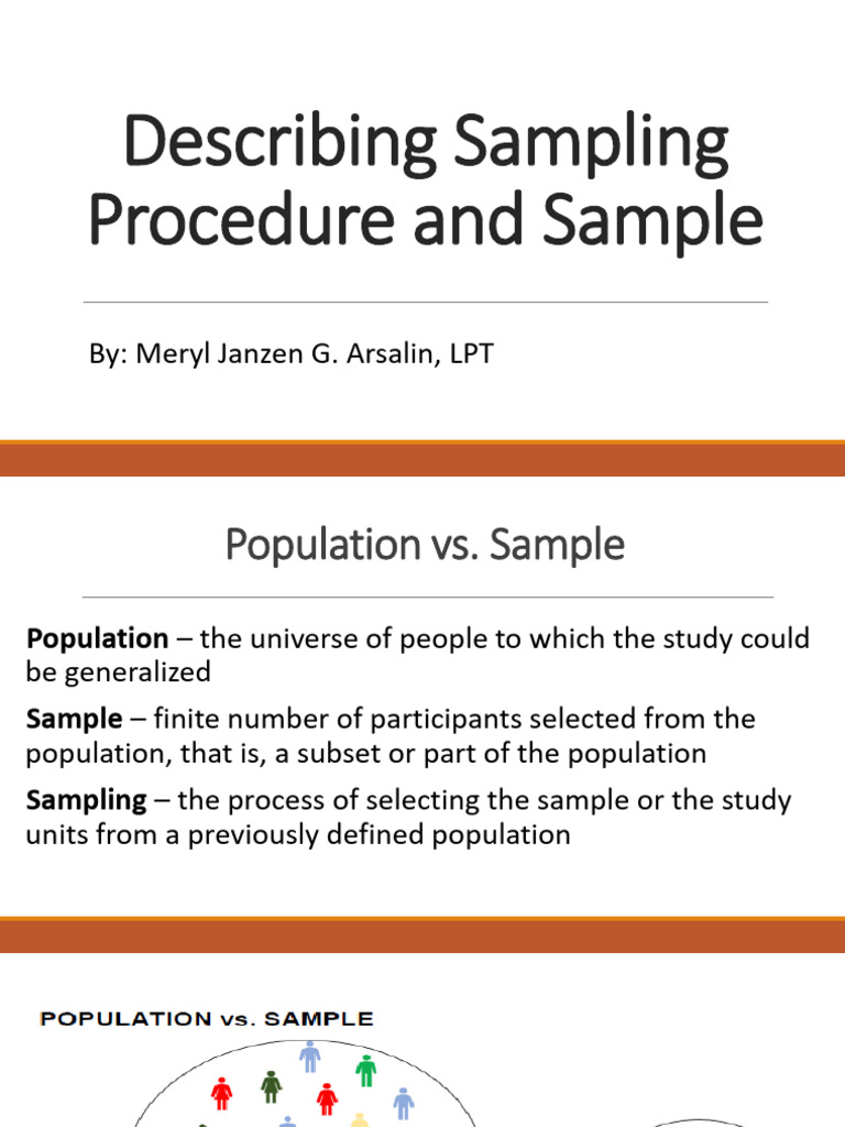 Q4-PR1-3-Describing Sampling Procedure and Sample | PDF | Sampling (Statistics) | Methodology