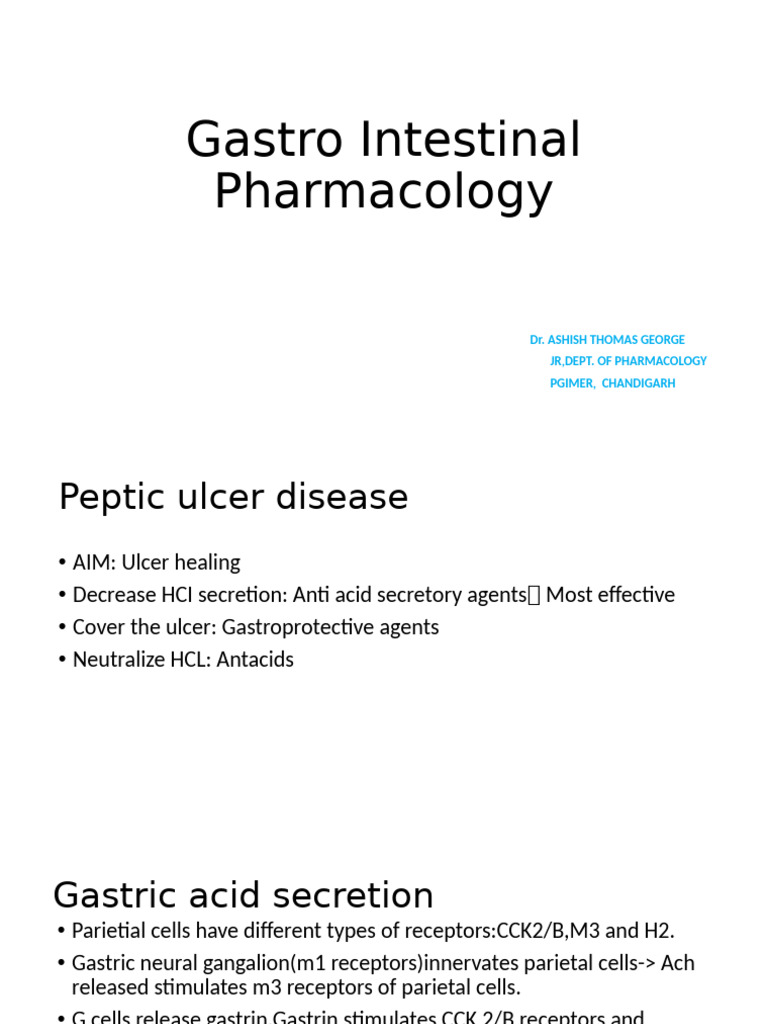Gastro Intestinal Pharmacology | PDF | Nausea | Gastroenterology