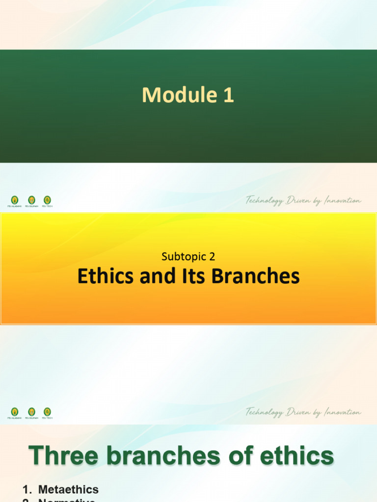 (M1s2-Powerpoint) Ethics and Its Branches | PDF