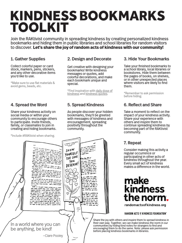 RAK Kindness Bookmarks Toolkit | PDF