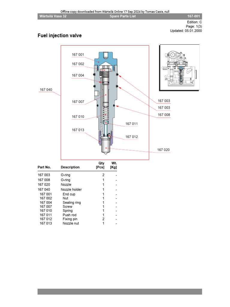 INJECTION VALVE 4748 Wärtsilä Vasa 6R32 | PDF | Engine Technology ...