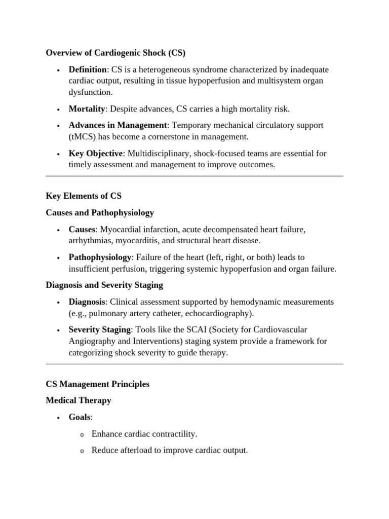 cardiogenic shock | PDF | Shock (Circulatory) | Circulatory System