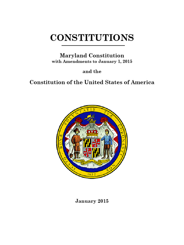 Maryland Constitution and U.S. Constitution | PDF | United States ...