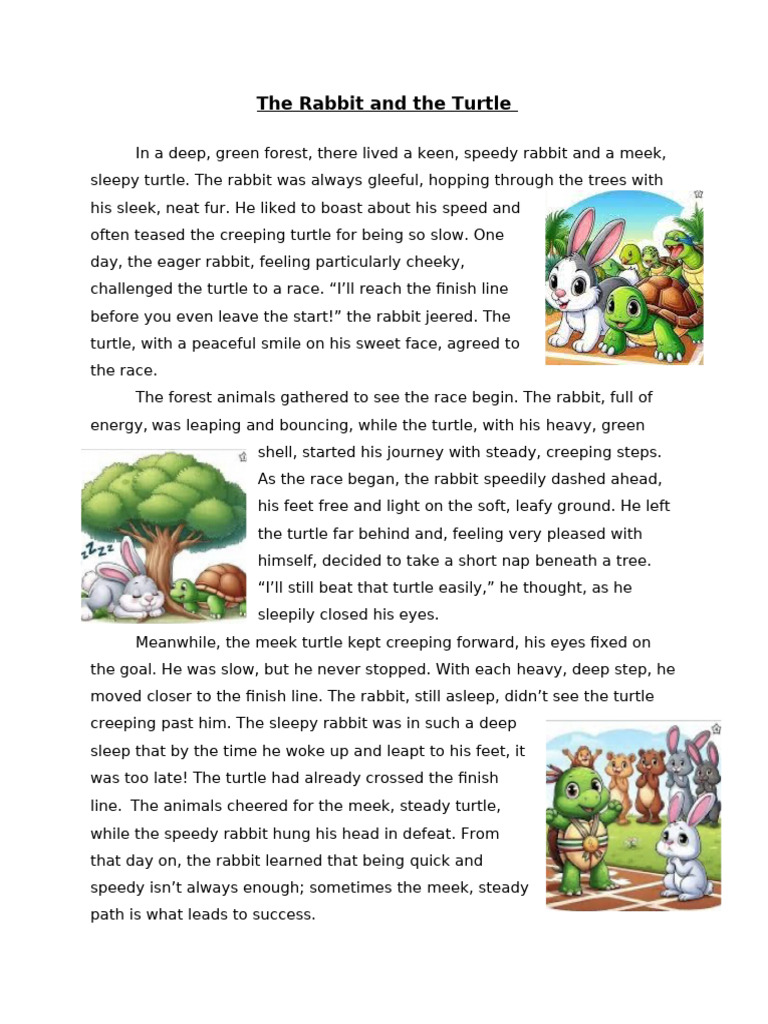 The Rabbit and The Turtle | PDF