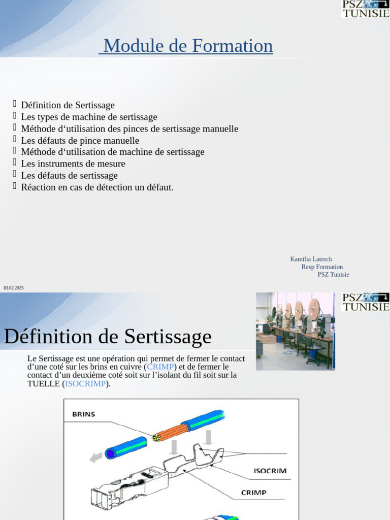 Définition et Méthodes de Sertissage | PDF