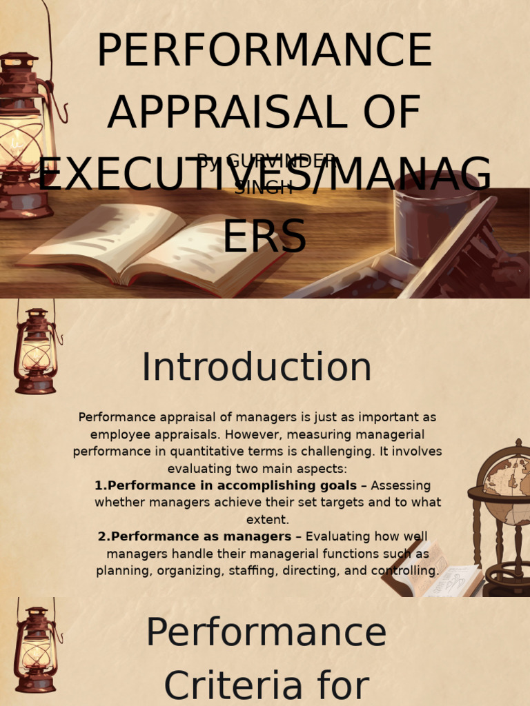 Managerial Performance Appraisal Guide | PDF