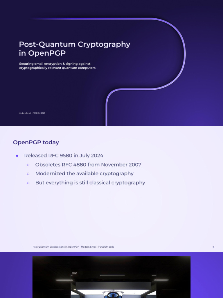 Post-Quantum Cryptography in OpenPGP | PDF | Cryptography | Quantum Computing