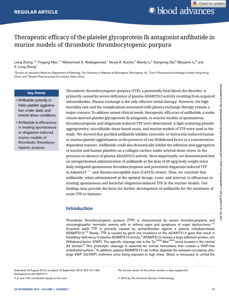 2016-Therapeutic Efficacy of The Platelet Glycoprotein Ib Antagonist ...