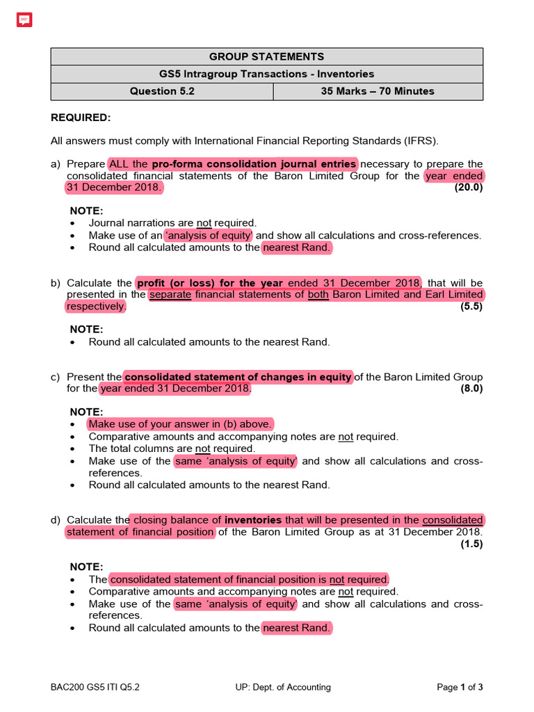 2a BAC200 GS5 2023 ITI Ques 5.2 (Baron) | PDF | Debits And Credits ...