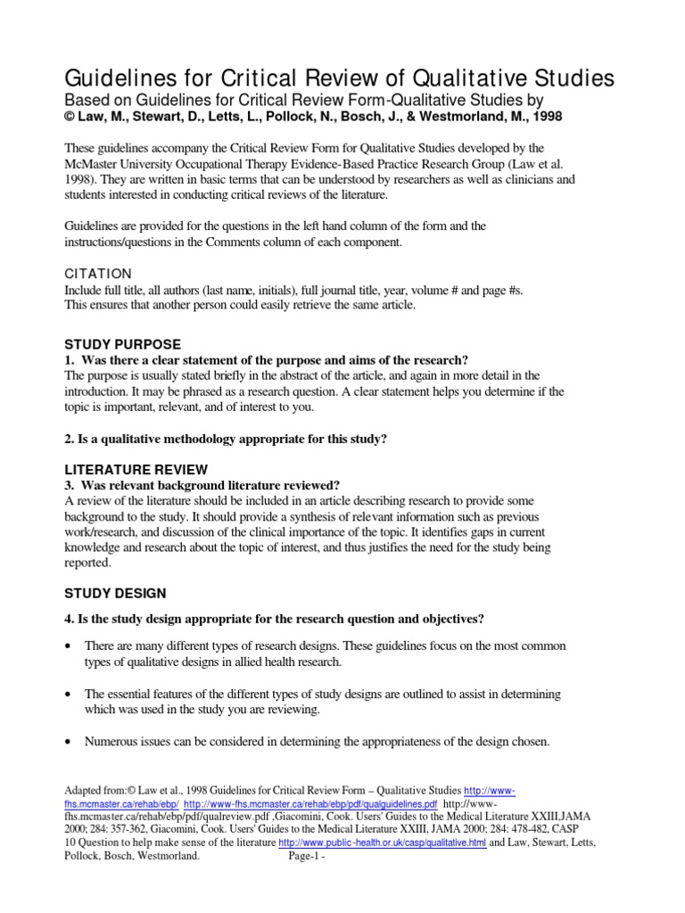 Guidelines of Qualitative Research | PDF | Career & Growth
