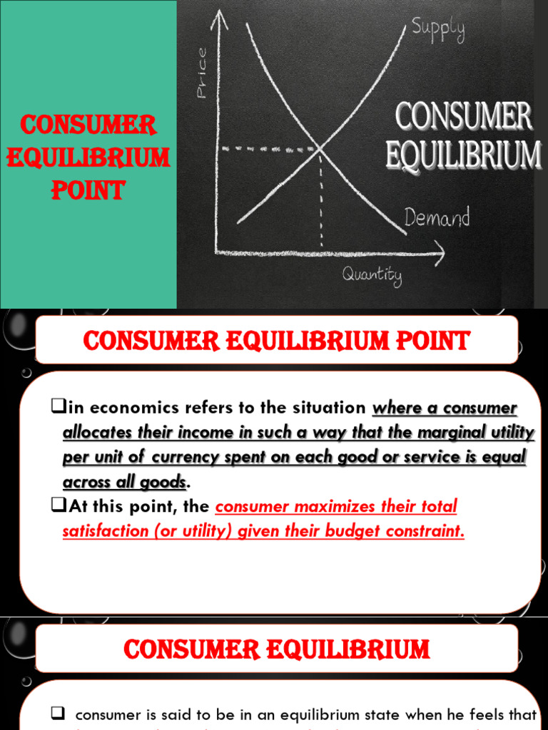 Consumer Equilibrium 1 | PDF | Utility | Economic Equilibrium
