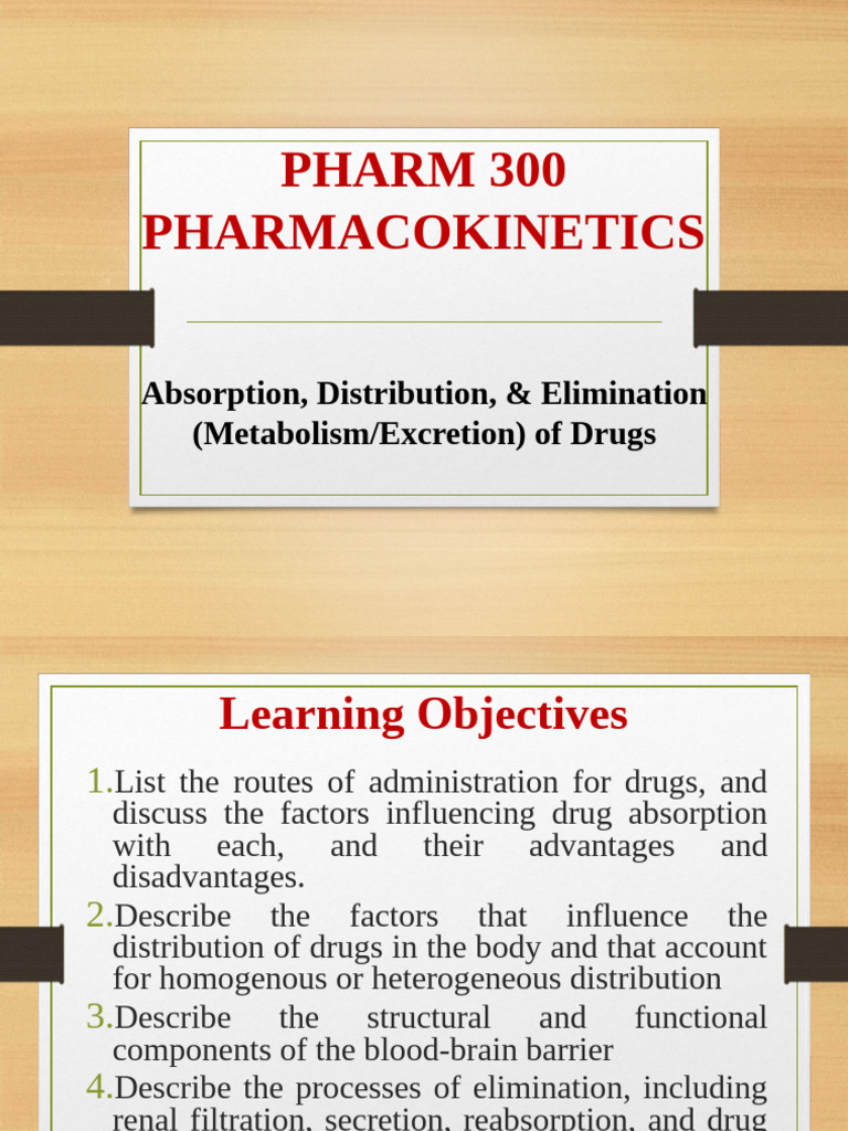 Pharmacokinetics+PHRM+300 - 24-25 (2) (Autosaved) | PDF ...