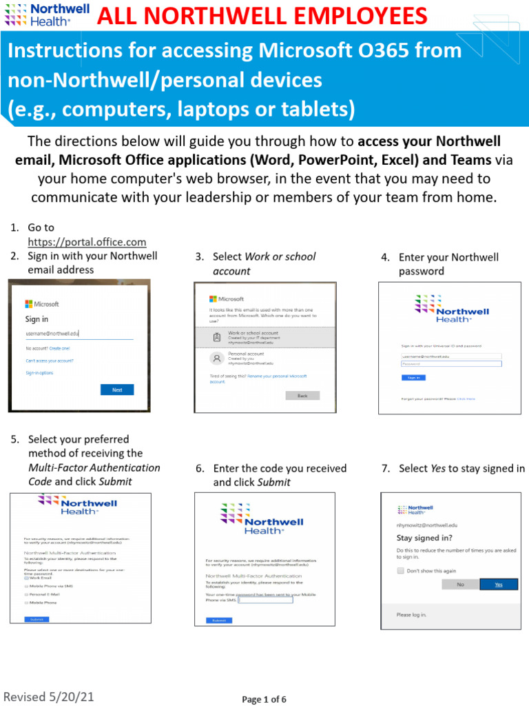 Remote Access Guide for Northwell Employees | PDF | Computer Science | Mobile Computers
