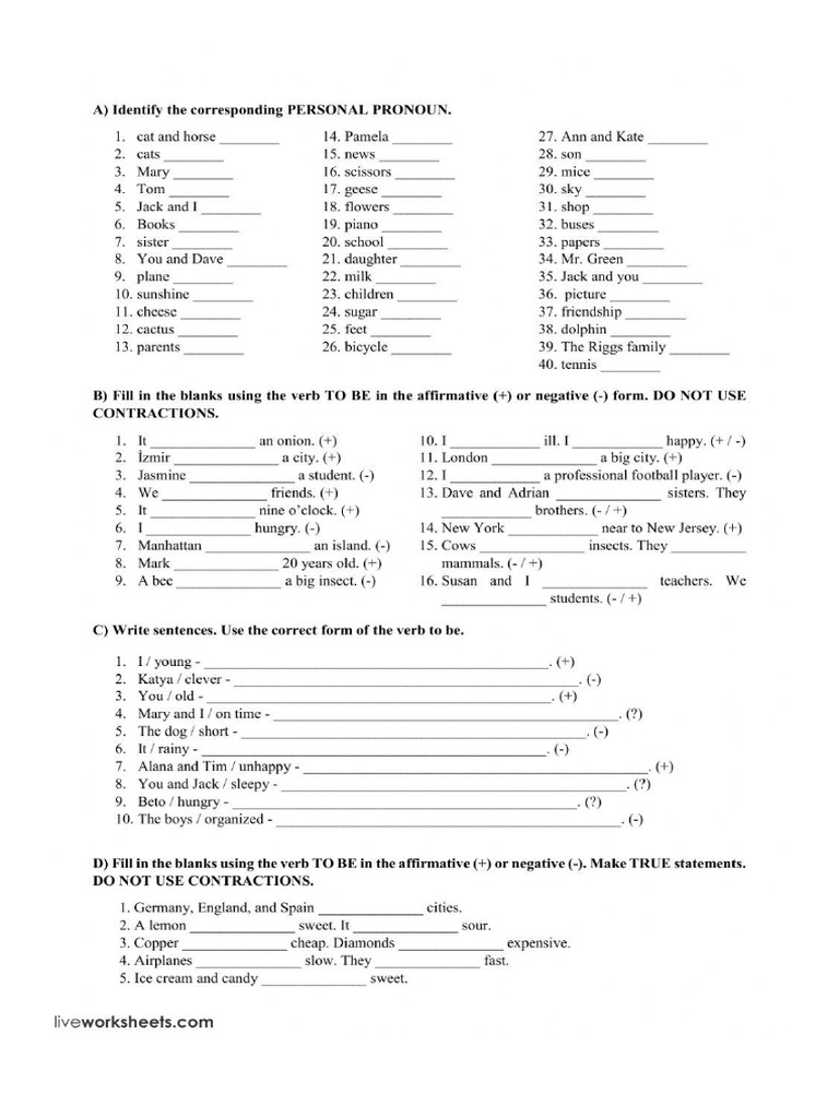 Worksheet 46519 | PDF