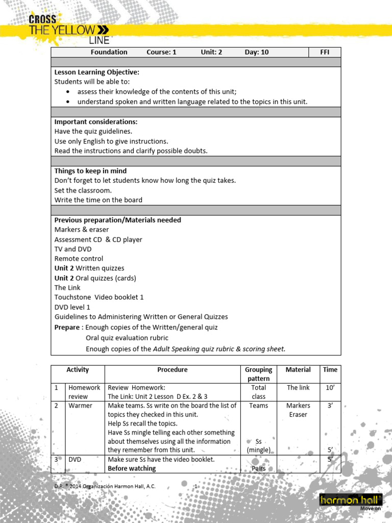 Unit 2 Quiz Administration Guide | PDF | Quiz | Learning