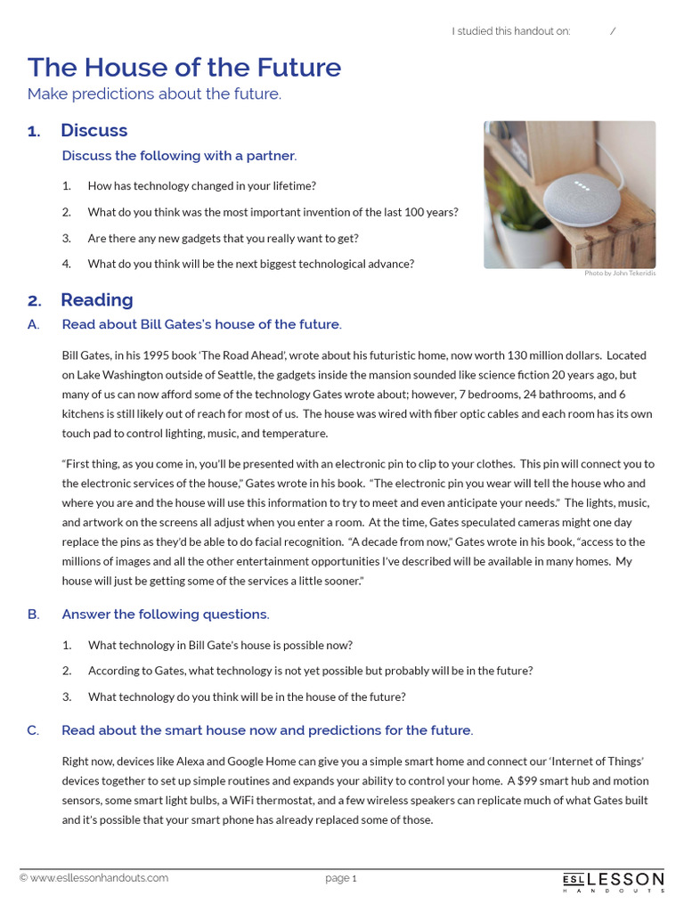 Future Technology Predictions in Homes | PDF | Home Automation | Verb