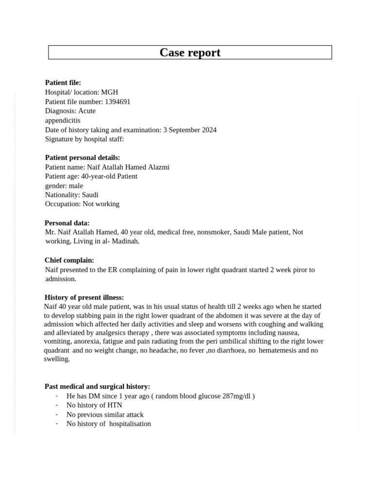 Case report 2 | PDF | Gastroenterology | Medicine