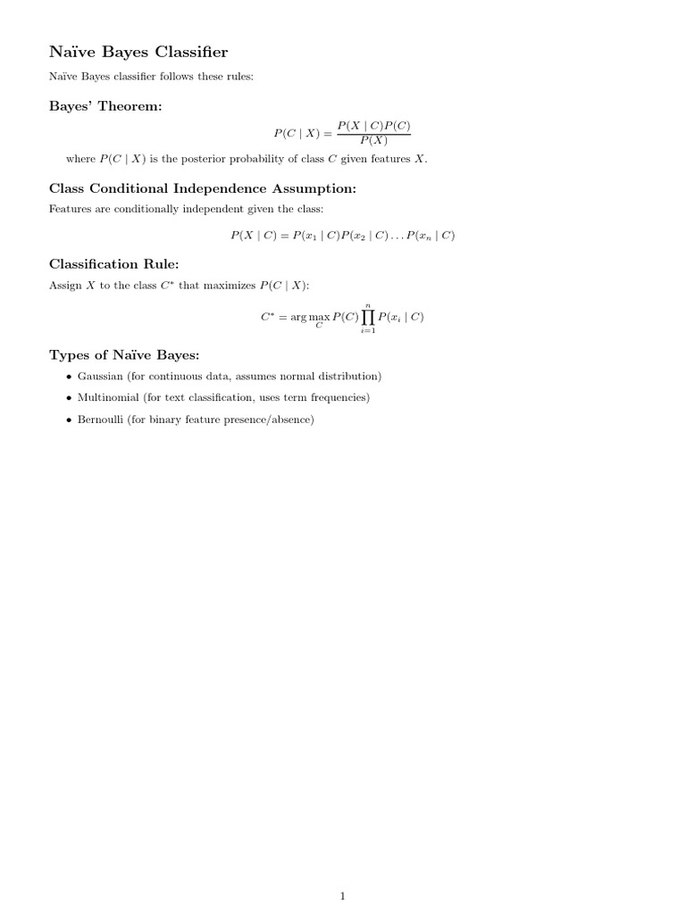 Bayes Classifier | PDF | Bayesian Network | Mathematical And Quantitative Methods (Economics)