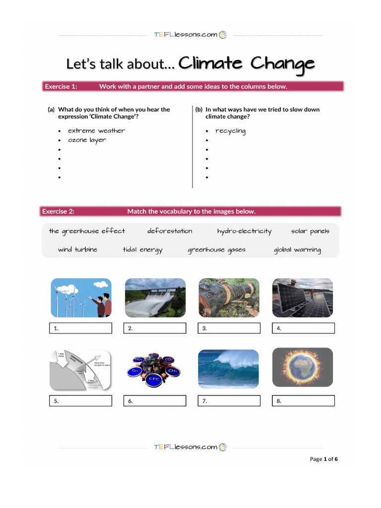 Climate Change Conversation Topics Dialogs - 126539 | PDF