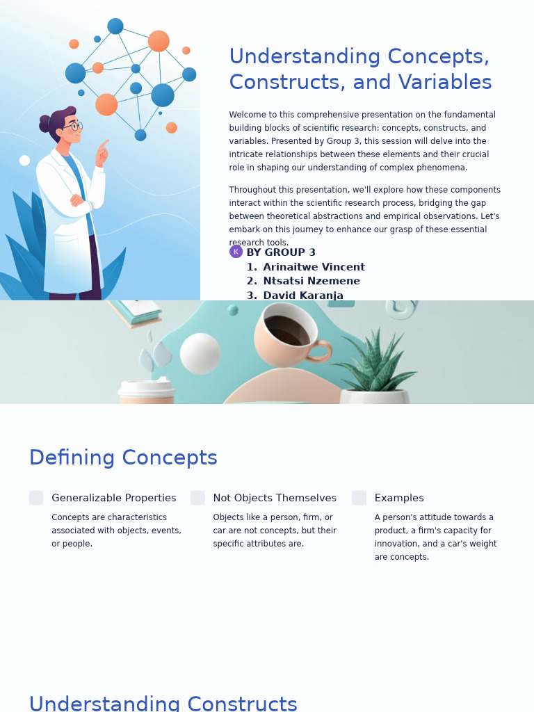 Understanding Concepts Constructs and Variables Final | PDF | Theory | Concept