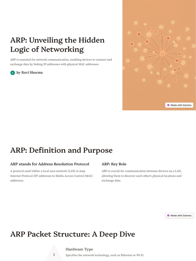 ARP Unveiling The Hidden Logic of Networking | PDF | Computer Network | Internet Protocols
