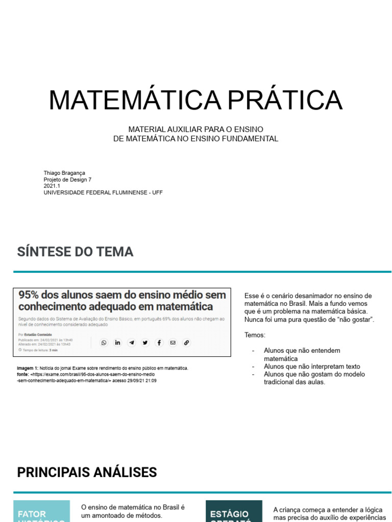 Matemática Prática Material Auxiliar para o Ensino de Matemática No Ensino Fundamental | PDF ...
