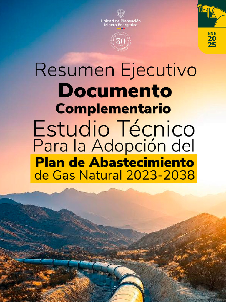 Resumen Ejecutivo Documento Complementario ETPAGN 2023-2038. (Enero 2025 | PDF | Gas natural ...