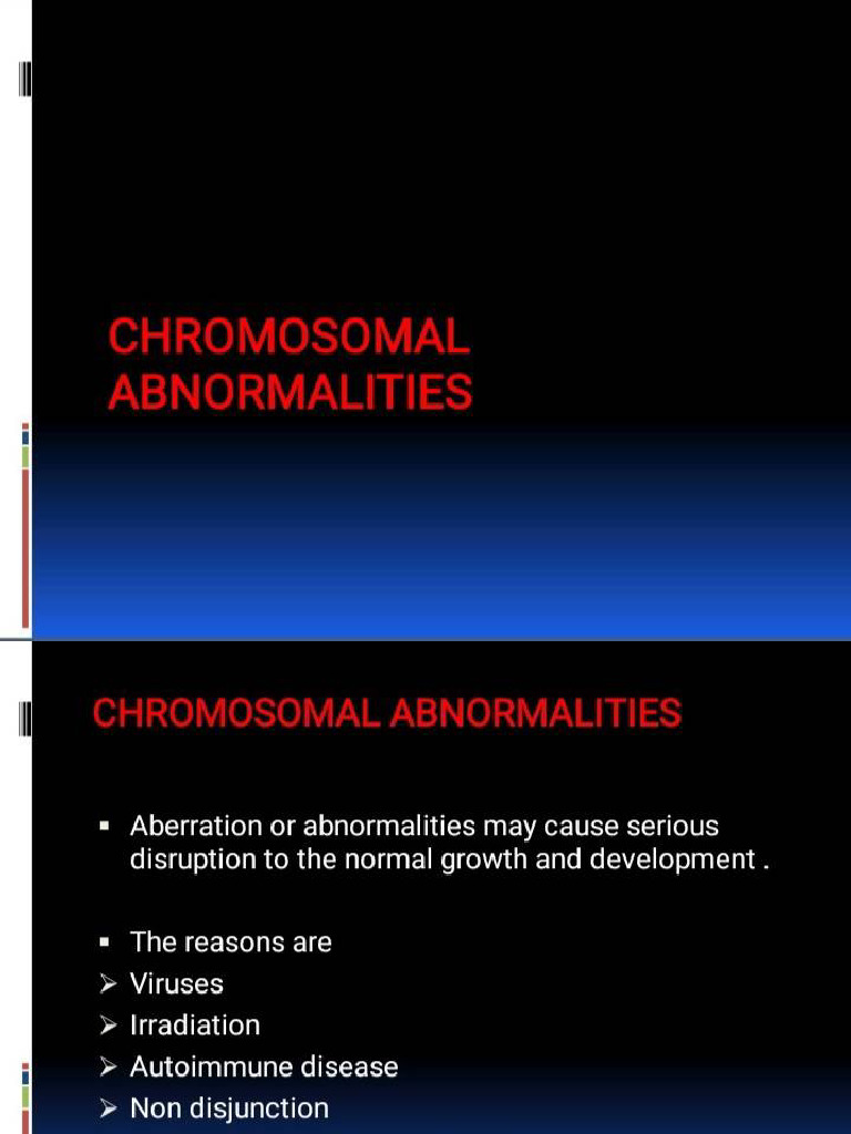 Chromosome Abnormalities | PDF