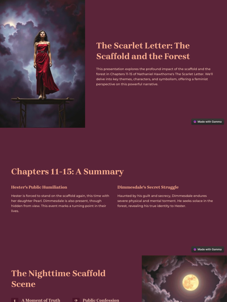 The Scarlet Letter the Scaffold and the Forest | PDF | The Scarlet ...