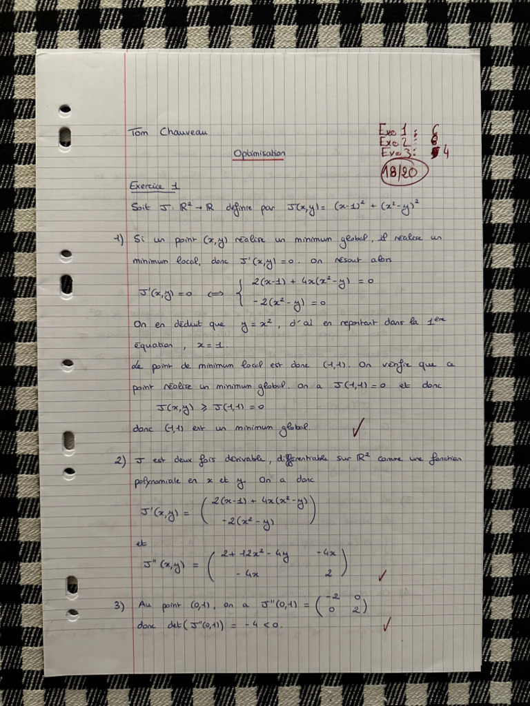 Corrige CC1 OPTIM 2023 2024 | PDF