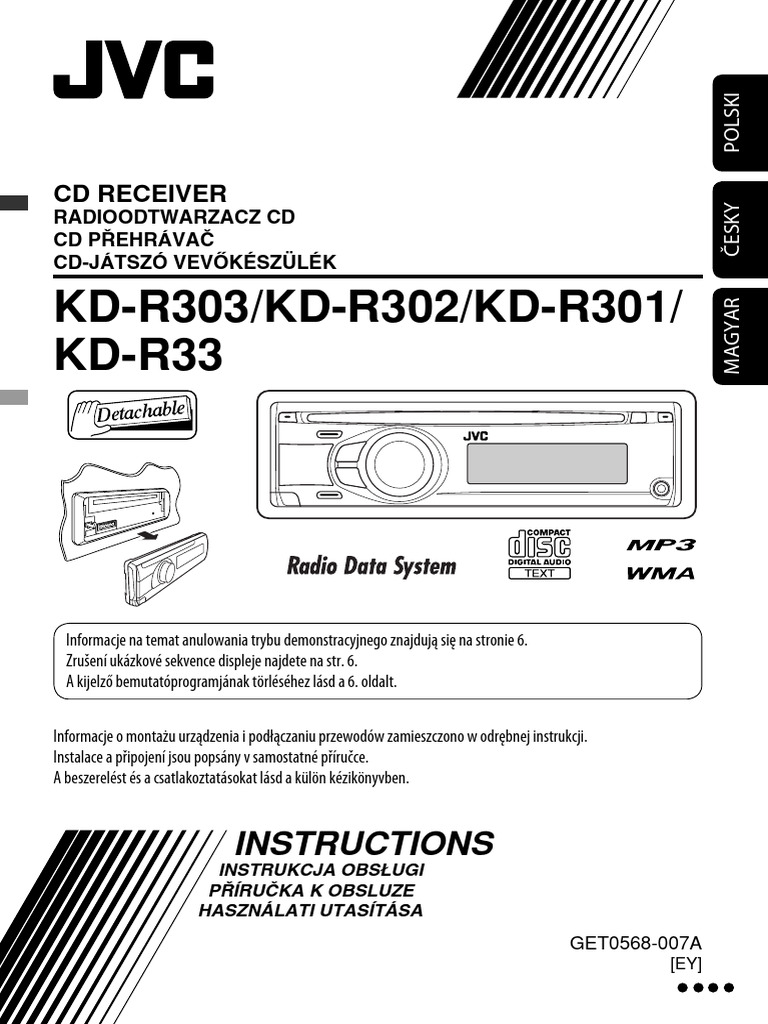 JVC , KD-R303 KD-R302 KD-R301 KD-R33 | PDF